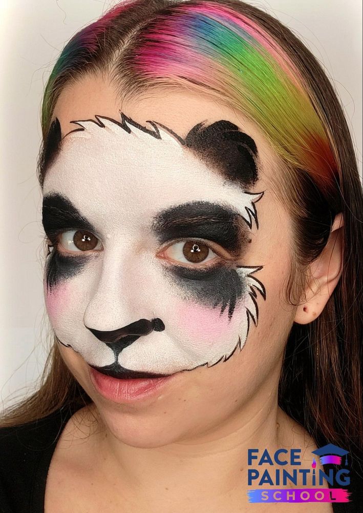 Cute Panda Face Paint: Step by Step Tutorial
