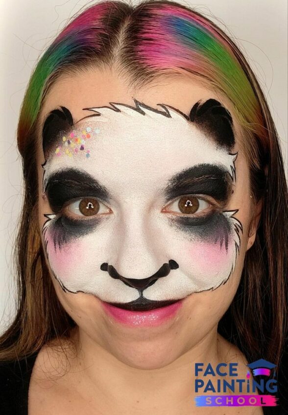 Cute Panda Face Paint: Step by Step Tutorial