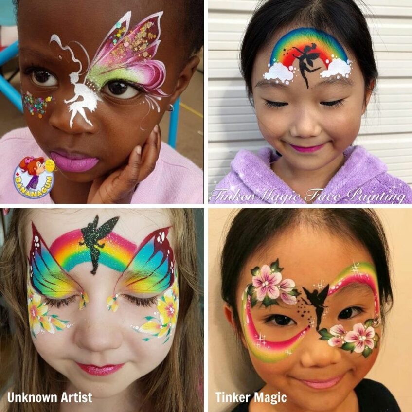 Tinkerbell Face Painting Ideas Blue Winter Mask Face Painting Tutorial