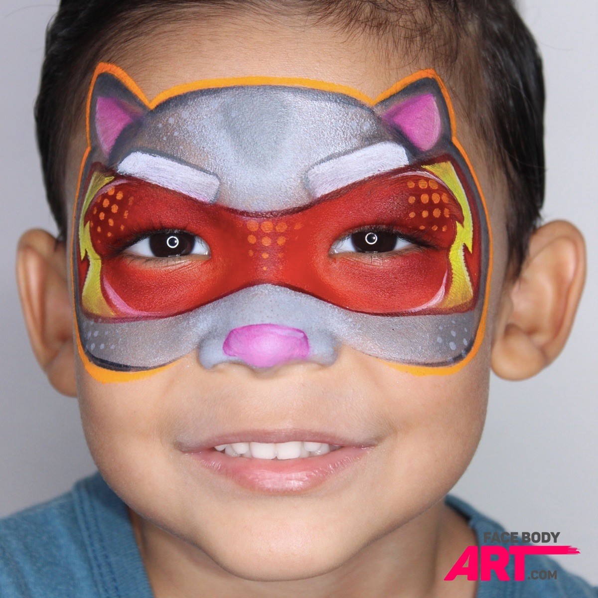 Talking Tom Hero Dash Face Paint Tutorial: Step by Step
